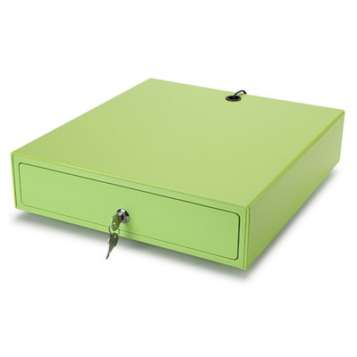 Green color mini 330 cheap trigger android windows RJ12 secure money box cash register drawer for small shop business