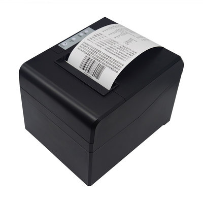Black 3 inch USB and RS232 POS printing machine 80mm thermal receipt printer fast line printer for coffee cafe and shops