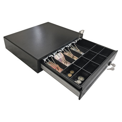 5 bills and 8 coins with RJ12 interface 410W*415L*100H(mm) heavy duty cash drawer register for POS cashier storage boxes