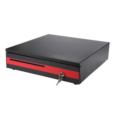 Electric Cash Drawer Box Commercial Heavy Duty Printer Bill Cashier Money Safe 405W*420L*100H(mm) with plastic rollers