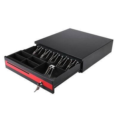 Black 405W*420L*100H(mm) automatic billing machine cash drawer heavy duty box for cash storage for safety POS system