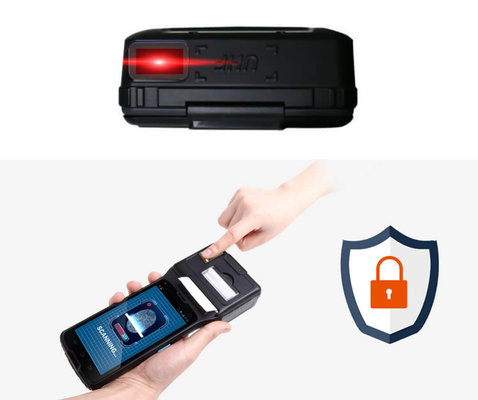 Touch screen handheld Android industrial mobile device with wireless built-in thermal printer 1D 2D barcode scanner NFC