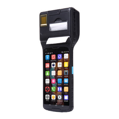 Touch screen handheld Android industrial mobile device with wireless built-in thermal printer 1D 2D barcode scanner NFC