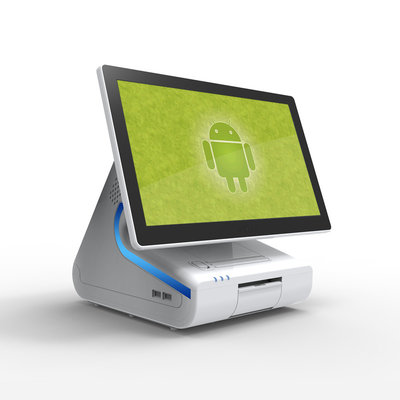 All in one 15.6 inch touch screen POS Android system desktop machine with printer terminal hardware computer cash regist