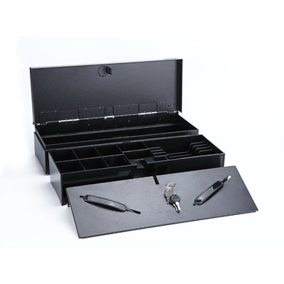 Black Color Flip-top Flip Top Cash Drawer 8 Coins Cash Register Drawer RJ12 Electronic Money Box for POS Teminal System
