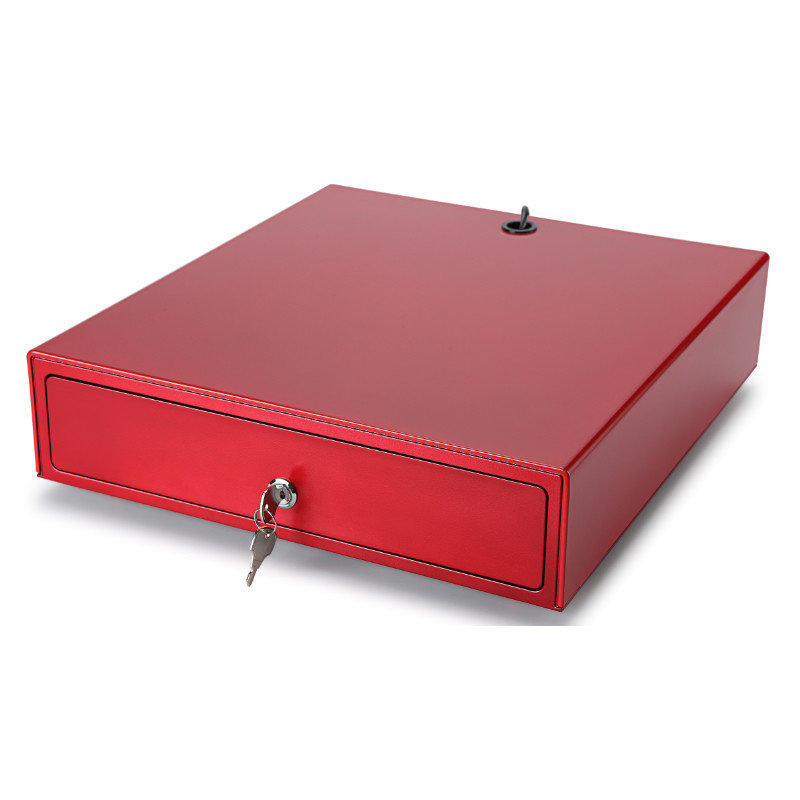 Red new small smart 330 cheap metal Fashion Modern money box POS terminal cabinet cash register drawer parts manufacture
