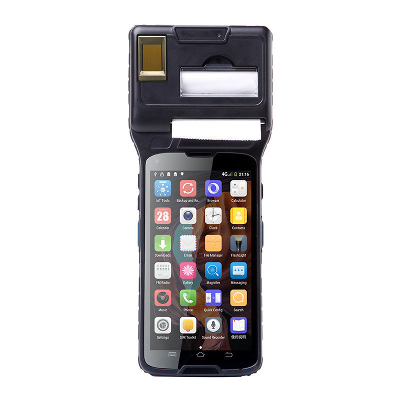 Touch Screen Handheld Android Industrial 3G 4G Wifi PDA Rugged Logistic Warehouse Device Built-in Thermal Printer