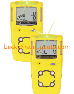Honeywell GasAlertMicroClip X3 4-Gas Detectors MCX3-XWHM-Y-NA Combustible LEL O2 H2S CO Yellow Housing