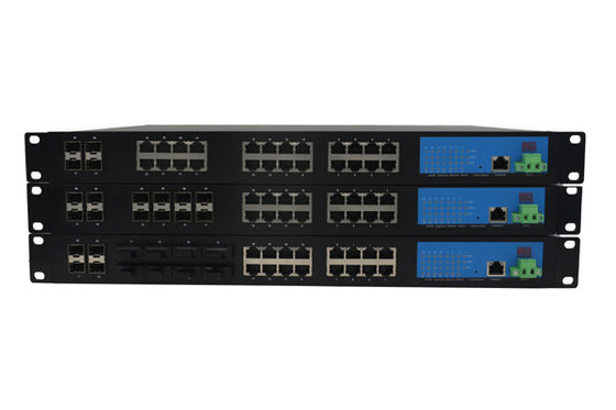 24 Port Industrial Managed Ethernet Switch 100M With 4 1000M SFP Slot Modularized