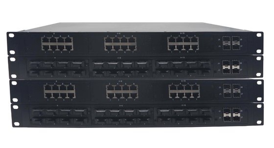 24+4G Port 100M Unmanaged Industrial Ethernet Switch IP40 Protection Grade