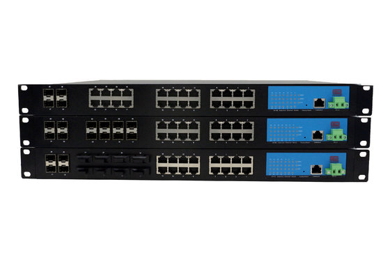 Layer 2 Full Gigabit Rackmount Industrial Managed Ethernet Switch 56Gbps Switching Bandwidth