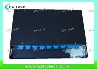 China 1u 18Core Rack Mounted Fiber Optic Patch Panel With SC/LC Fiber Adapter supplier