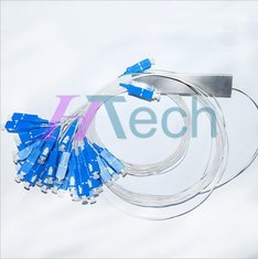 China 2x32 Mini Steel Tube Fiber Optic Coupler With SC connector supplier