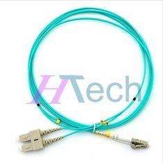 China Aqua Color 5M SC/LC 50/125 OM3 Duplex Fiber Optic Cable supplier