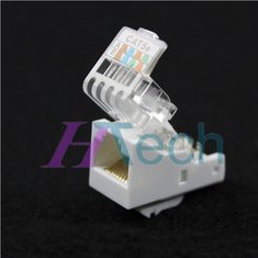China White Color RJ45 Cat5e Keystone Jack Tooless Type supplier