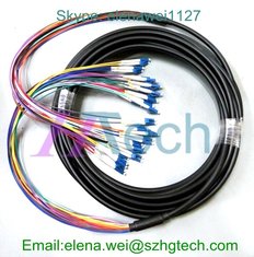 China 10Meter Singlemode LC/LC 12Core Outdoor Fiber Optic Patch Cable supplier