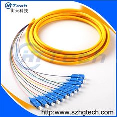 China SC 12Pk SM Yellow Jacketed Fiber Pigtails 3 Meters supplier