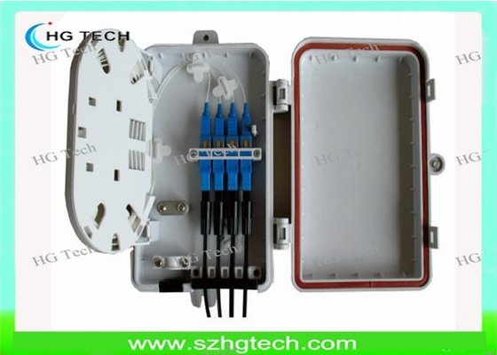 4port FTTH Fiber Optic Customer Box 1x2  or 1x4 PLC splitter Box supplier