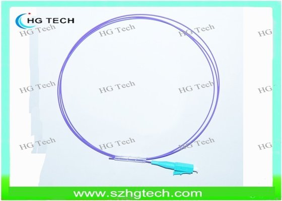 Purple SC OM4 Fiber Pigtail , 0.9mm / 2.0mm / 3.0mm Cable Diameter supplier