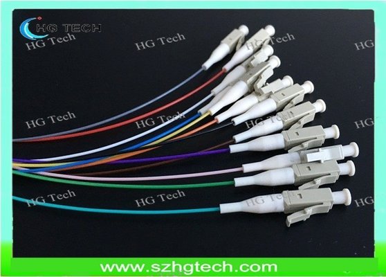 Colorful LC Fiber Pigtail 0.9mm,12Colors Fiber Cable With LC Fiber Optic Connector supplier
