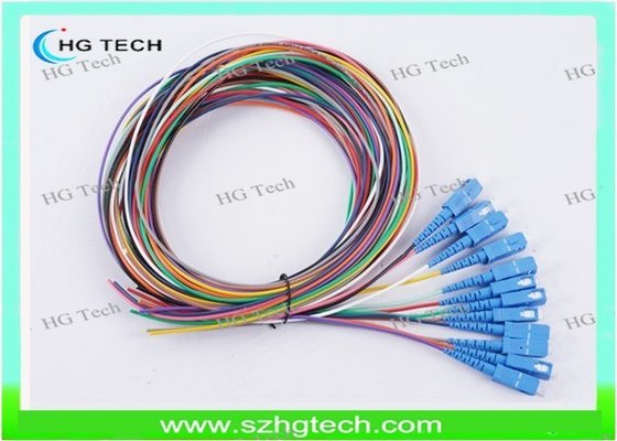 12Pack of SC/upc Pigtail 0.9MM For Fiber Optic Terminal Box, 12 Colors Fiber Cable supplier
