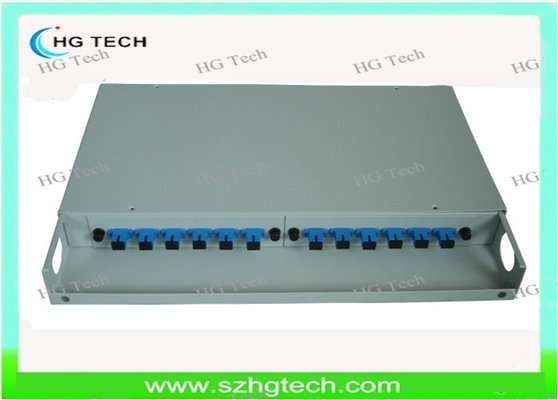 Rack Mounted 1U 12 Port Fiber Optic Patch Panel With 1.5M SC Fiber Optic Pigtail supplier