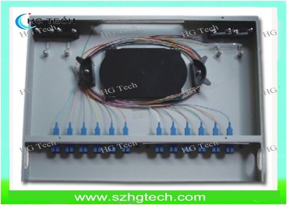 Rack Mounted 1U 12 Port Fiber Optic Patch Panel With 1.5M SC Fiber Optic Pigtail supplier