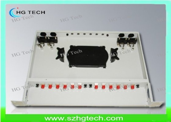 Rack Mounted 1U 12 Port Fiber Optic Patch Panel With 1.5M SC Fiber Optic Pigtail supplier