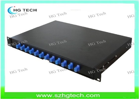Drawer type 1U 12Port  Fiber Optic Patch Panel With 1.5M SC Fiber Pigtail 0.9mm supplier