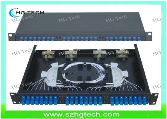 Rack Mount 24Port ODF Fiber Optic Patch Panel,Square Type FC Fiber Adapter supplier