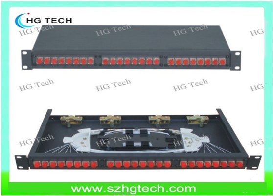 Rack Mount SC 1U 24 Port Fiber Optic Patch Panel,Simplex SC Fiber Adapter supplier