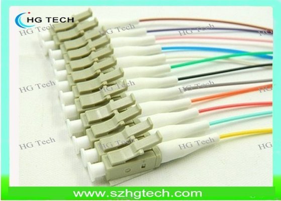 0.9mm Pigtail Fibra Optica LC For Fiber Optic Terminal Box, 12 Colors Fiber Cable supplier