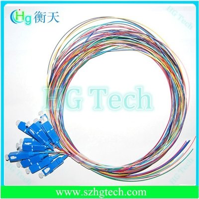 12Core SC Fiber Optic Pigtail For Fiber Optic Terminal Box, 12 Colors Fiber Cable supplier