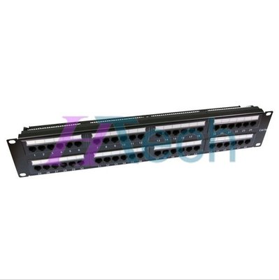 Cat6 24Port Patch Panel With Black Bar For Cabing Struction supplier