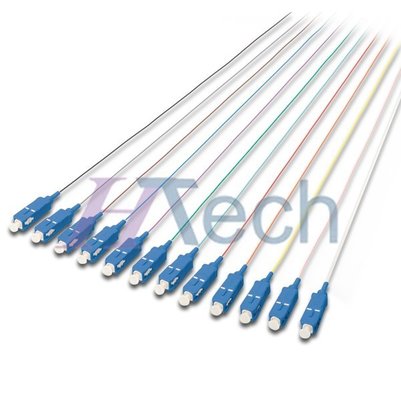 China Factory SC indoor Fiber Optic Pigtail, PVC/LSZH Outer Jacket，OD0.9mm supplier