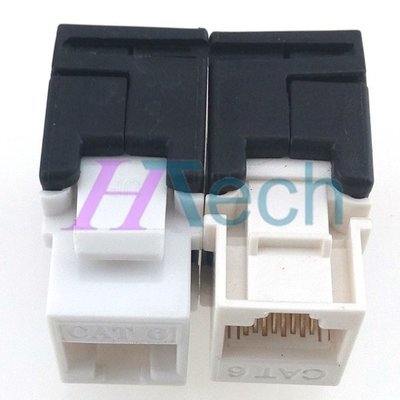 Black Color Cat6 Wall Outlet, Tolless Cat 6 Outlet for Cabling System supplier