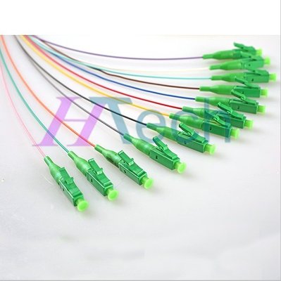 12 Core LC 9/125 Distribution Fiber Pigtails, PVC/LSZH Outer Jacket，OD0.9mm supplier
