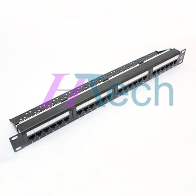 New 1U Patch Panel CAT6 RJ45 UTP 24 Ports With Cable Manager supplier
