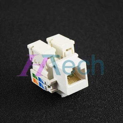 White Color Cat5e RJ45 Network Keystone Jack 90 Degree,AMP Jack,110IDC supplier