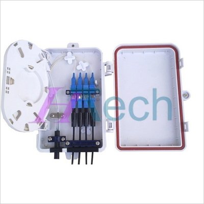 Good quality  FTTH Cutomer Terminal Box, 4Core SC Mini Fiber Optic Distribution Box supplier