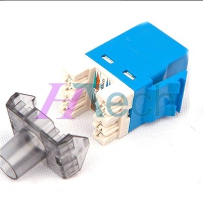 Blue Color Cat6 utp Keystone Jack 180 Degree supplier
