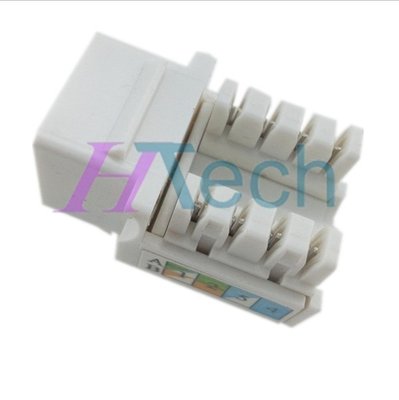 White Color Cat5e Keystone Jack ,AMP RJ45 Modular Jack supplier