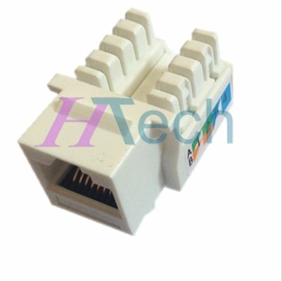 White Color Cat5e Keystone Jack ,AMP RJ45 Modular Jack supplier