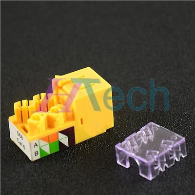 Yellow Color Cat6 Keystone Jack, TCL Type Cat6 RJ45 Jack supplier
