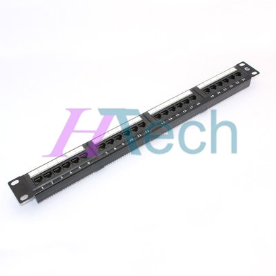 UTP RJ45 24 Port CAT6 Patch Panel With Cable Manager supplier