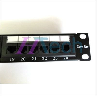 UTP RJ45 24 Port CAT5E Patch Panel With Cable Manager supplier