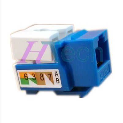Blue Color Cat6 Female Jack RJ45 Keystone Jack supplier