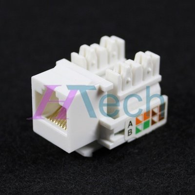 RJ45 Cat5e Keystone Jack AMP RJ45 Jack White Color supplier