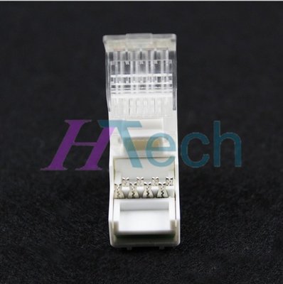 White Color RJ45 Cat5e Keystone Jack Tooless Type supplier
