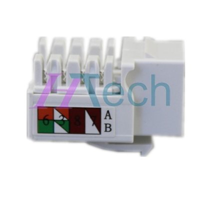 White Color 90 Degree Cat6 RJ45 Keystone Jack supplier